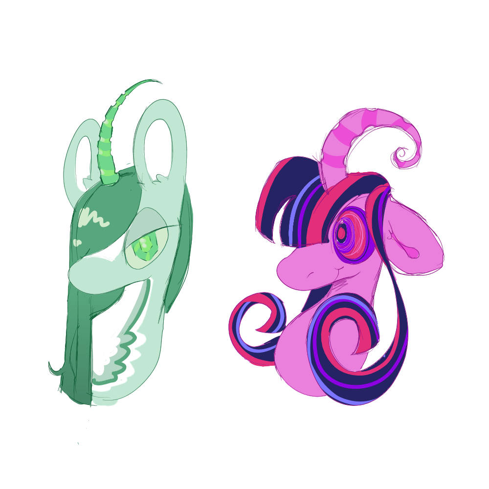 #3177875 - safe, artist:sugvr_alien, rarity, twilight sparkle, oc, oc ...