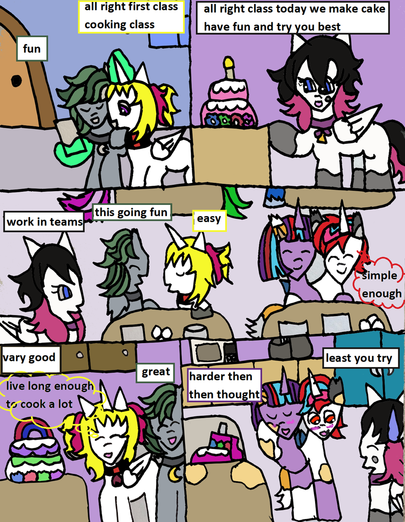 #3177928 - safe, artist:ask-luciavampire, oc, alicorn, bat pony, fox ...