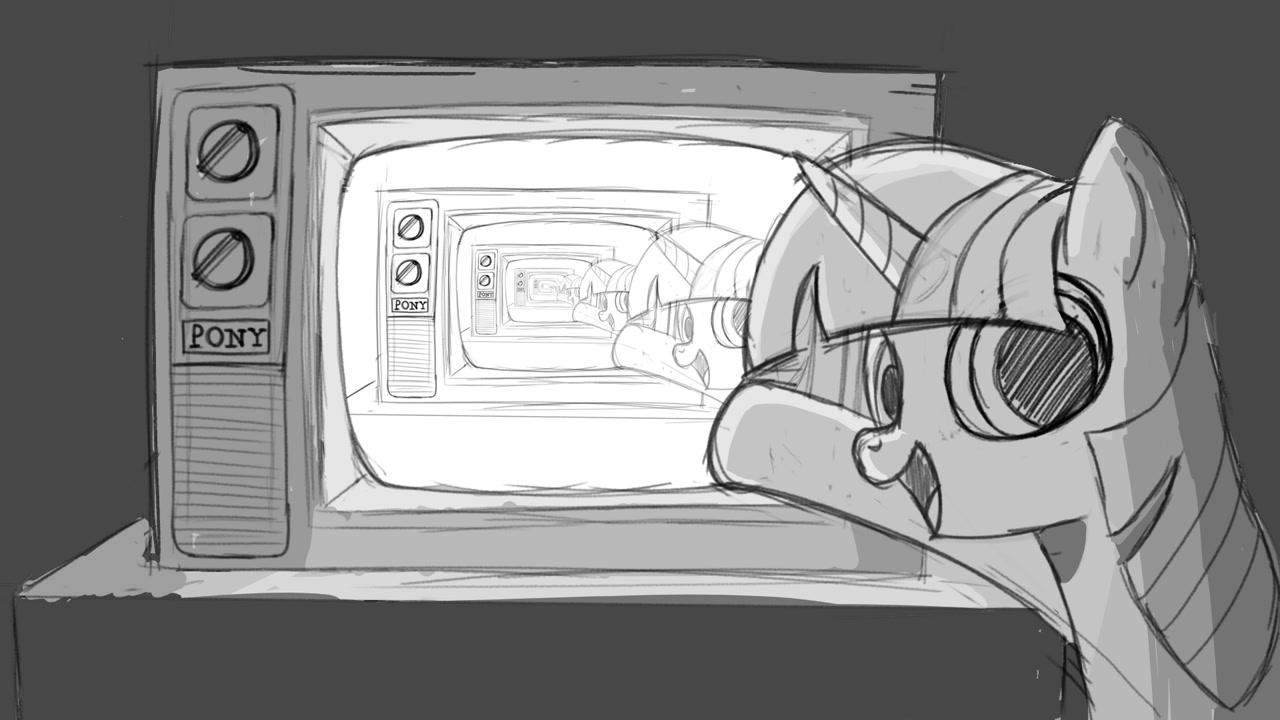 #3178274 - safe, artist:zodiacx10, twilight sparkle, pony, monochrome ...