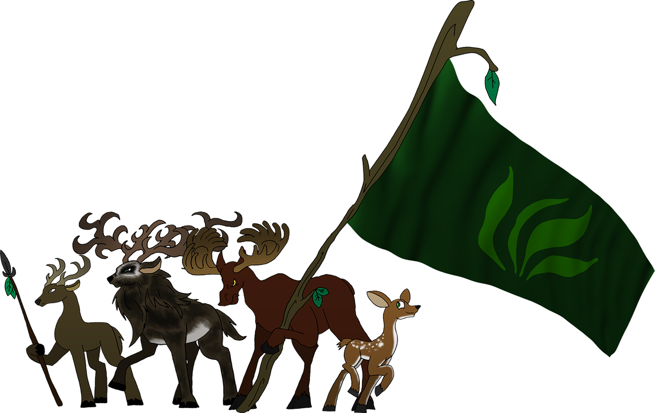 #3178599 - safe, artist:unoservix, oc, oc only, deer, elk, fawn, moose ...