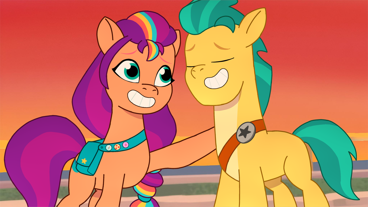 #3178918 - safe, artist:nickdisneyfan78, hitch trailblazer, sunny starscout, earth pony, pony ...