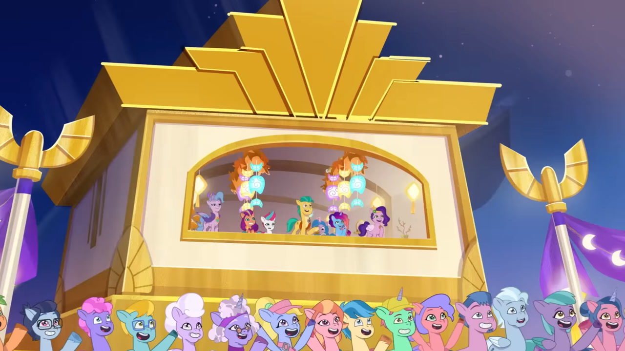 #3192733 - safe, screencap, cherry prancer, elderberry blossom, emerald saucer, feather clips ...