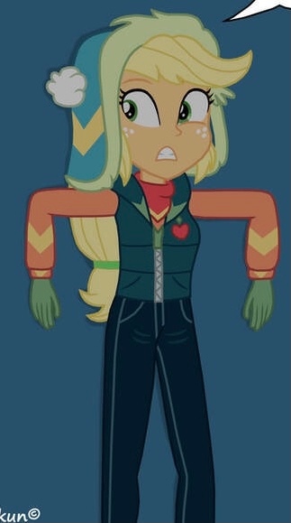 #3193036 - safe, artist:robukun, edit, applejack, human, equestria ...