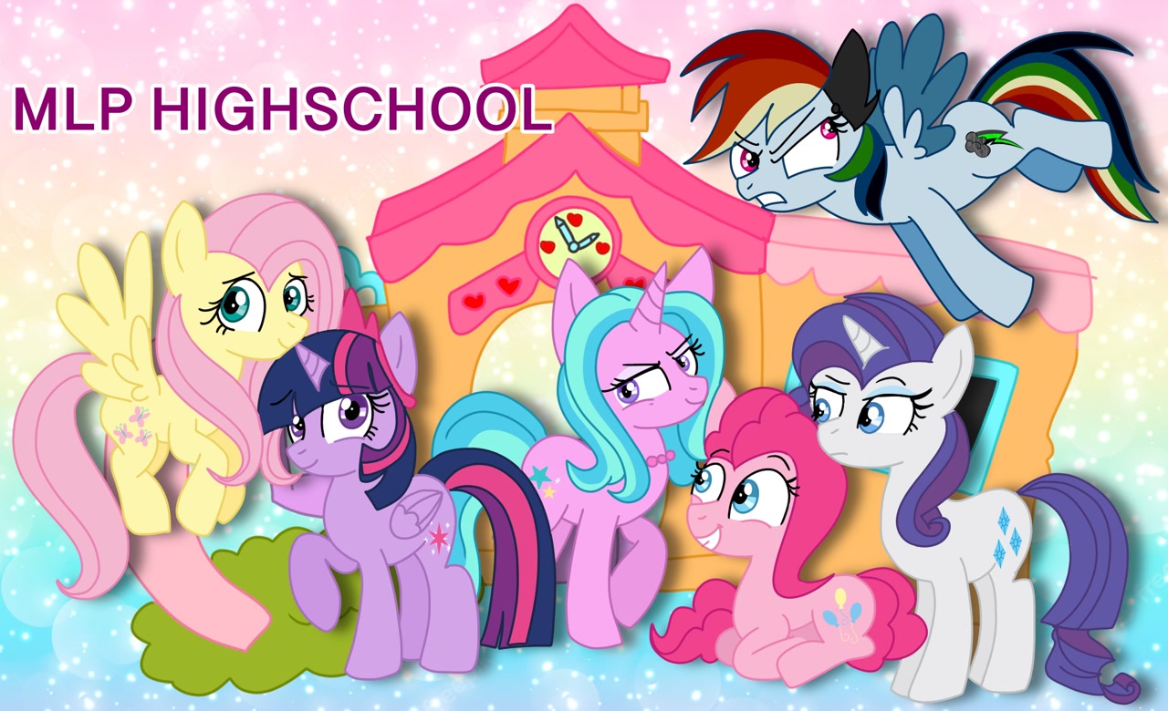 #3198078 - safe, artist:mlpcartel, fluttershy, pinkie pie, rainbow dash ...