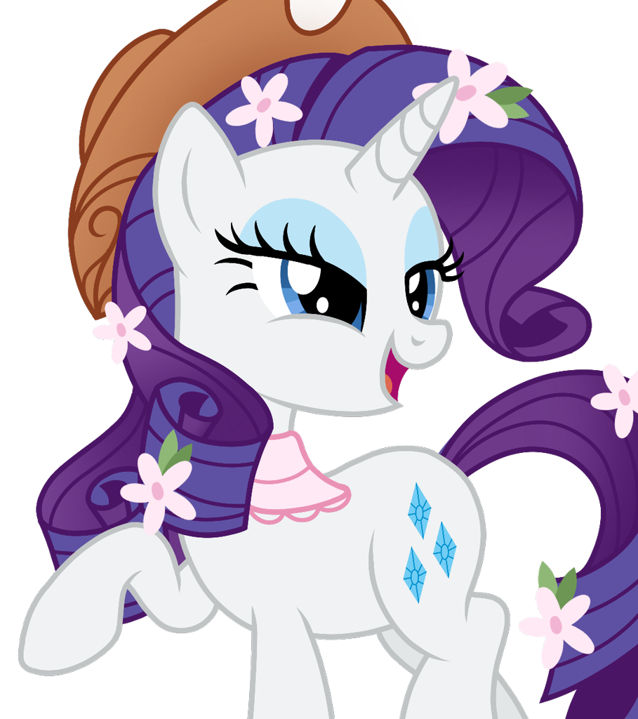#3198087 - safe, artist:cstrawberrymilk, rarity, pony, flower, flower ...