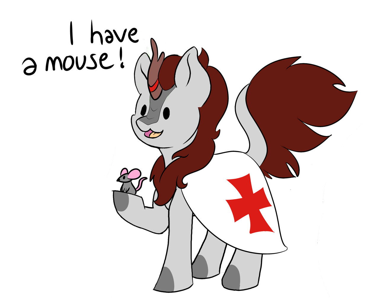 #3198670 - safe, artist:noxi1_48, oc, oc:holy sword, kirin, mouse ...