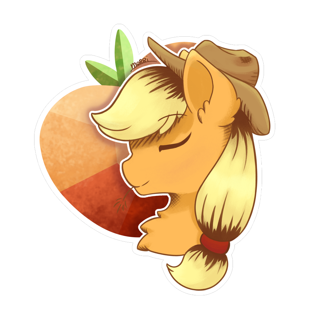 #3198864 - safe, artist:morrigun, applejack, earth pony, pony, g4, bust ...