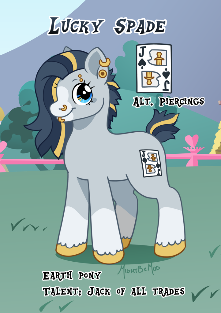#3200531 - safe, artist:mod, oc, oc only, oc:lucky spade, earth pony ...