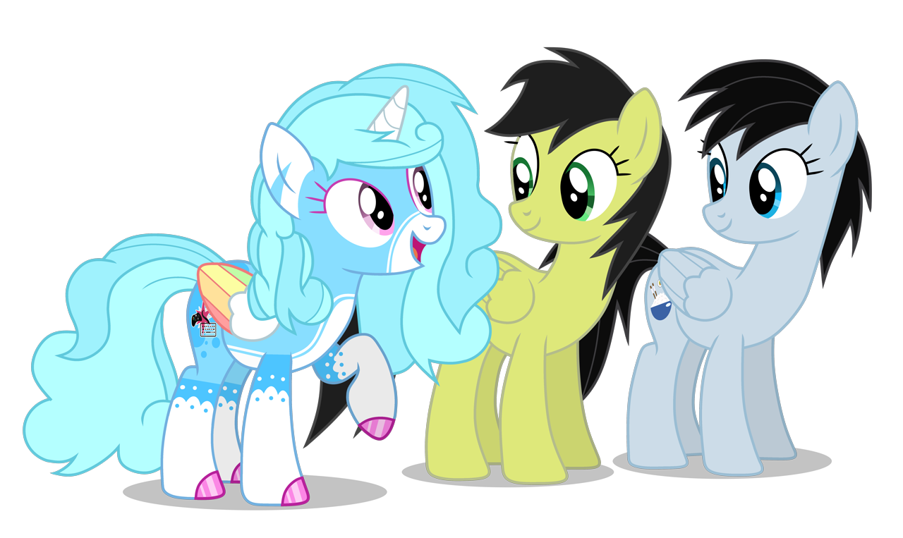 #3201523 - safe, artist:creedyboy124, oc, oc only, oc:chloe park, oc:jemima sparkle, oc:sadie ...