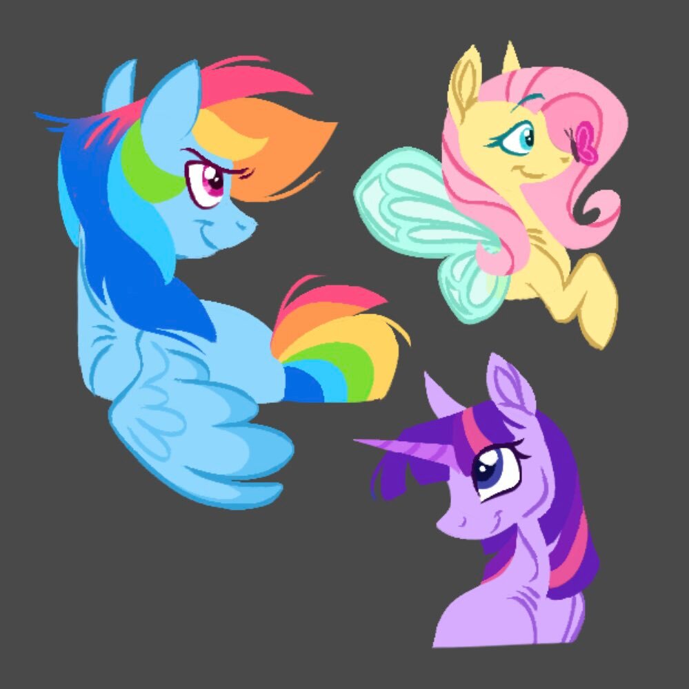 #3201539 - safe, artist:partyponypower, fluttershy, rainbow dash ...
