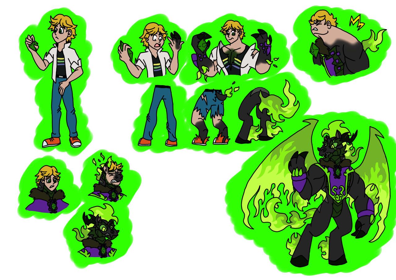 #3202155 - safe, artist:zetikoopa, oc, oc:dark havok, dragon, human ...