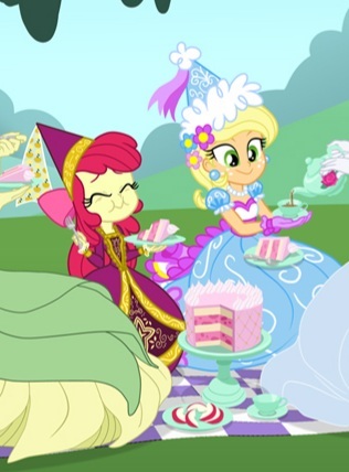 #3193350 - safe, artist:sapphiregamgee, apple bloom, applejack, human ...