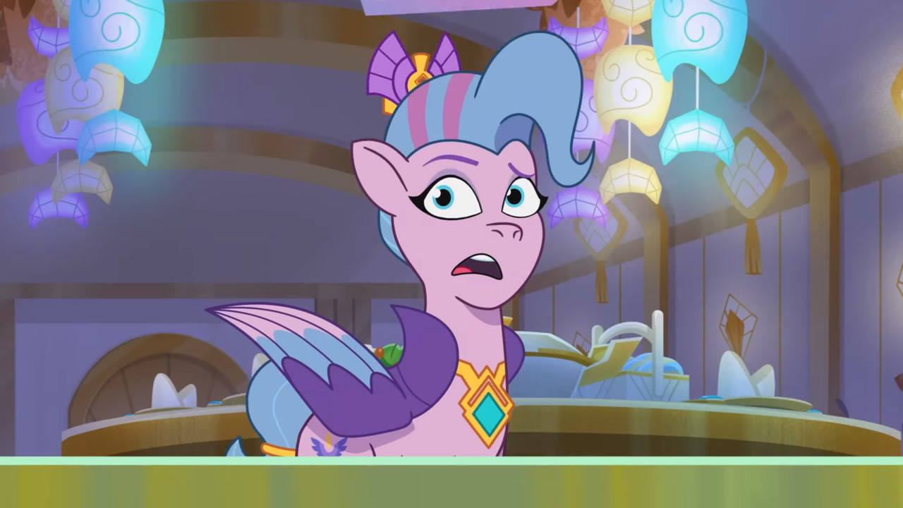 #3193416 - safe, screencap, queen haven, pegasus, pony, g5, moon ...