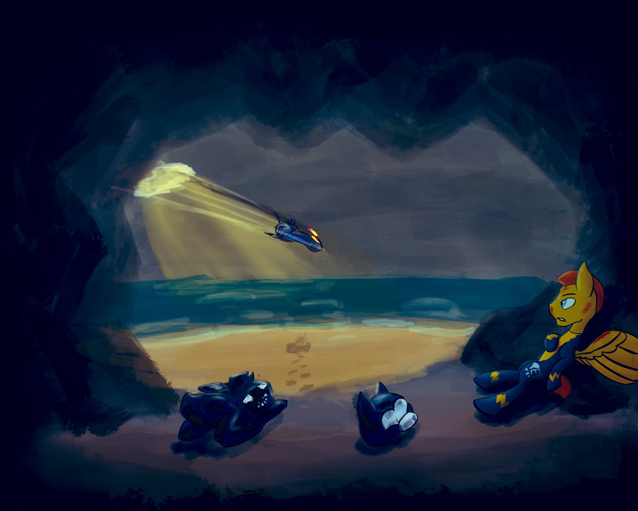 #3193593 - safe, artist:freemind, oc, oc only, pegasus, pony, fallout ...