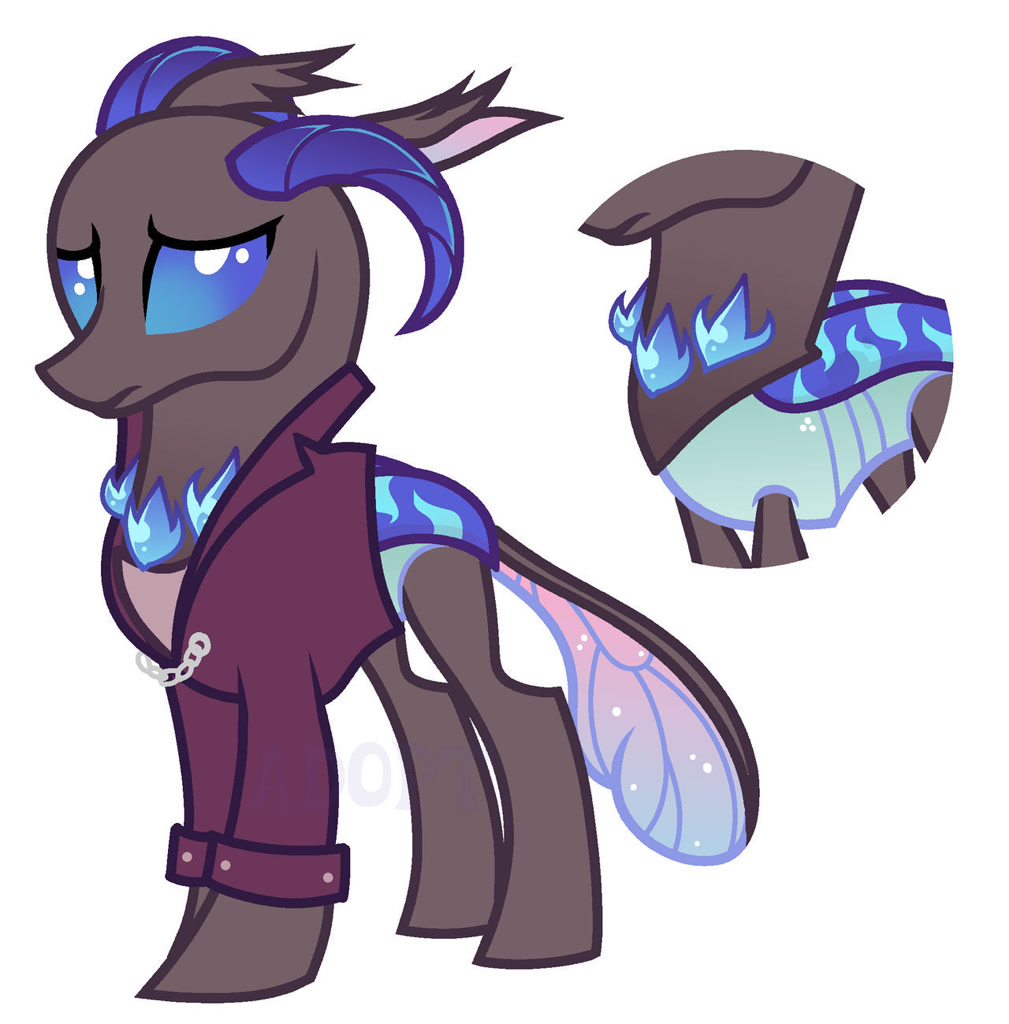 #3193687 - safe, artist:vi45, oc, oc only, changedling, changeling, g4, blue changeling ...