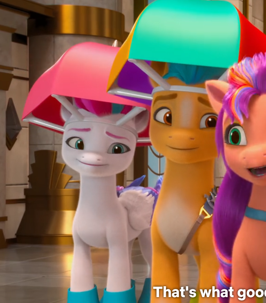 #3203669 - safe, screencap, hitch trailblazer, sunny starscout, zipp ...