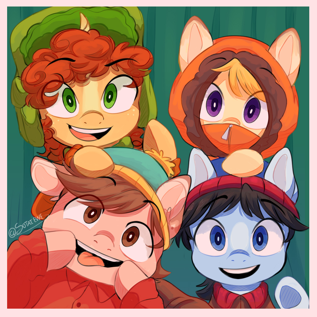 #3204829 - safe, artist:sotaiewe, earth pony, pegasus, pony, unicorn ...