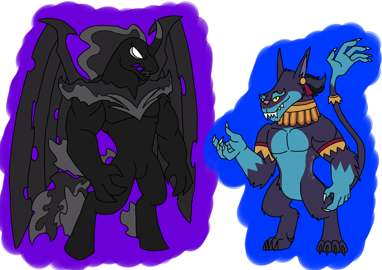 #3205183 - safe, artist:zetikoopa, ahuizotl, pony of shadows, ahuizotl ...