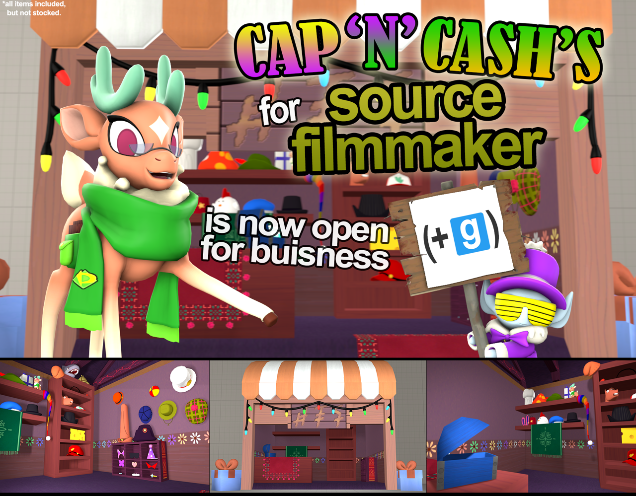 #3205224 - safe, artist:pika-robo, cap (tfh), cashmere (tfh), deer ...