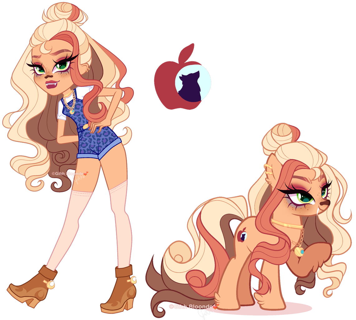 #3205541 - safe, artist:gihhbloonde, oc, oc only, unnamed oc, earth pony, human, pony, werewolf ...