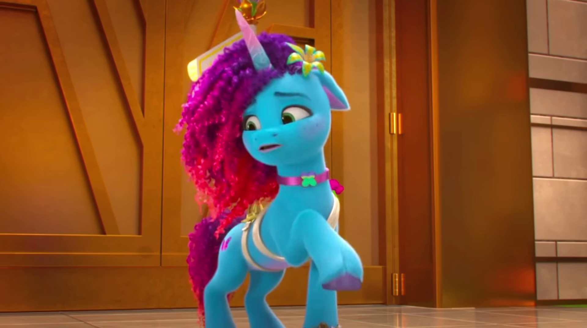 #3205641 - safe, screencap, hitch trailblazer, izzy moonbow, misty brightdawn, pipp petals ...