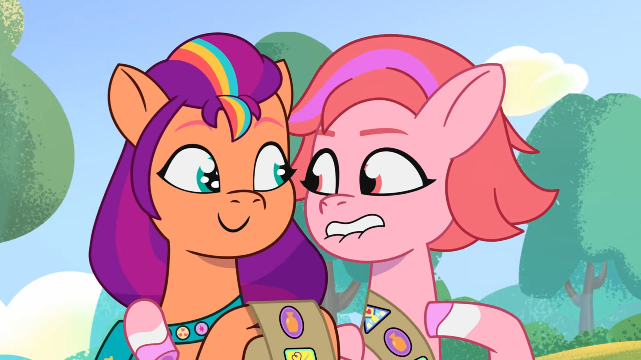 #3205755 - safe, screencap, sunny starscout, windy, earth pony, pegasus, pony, attack of the ...