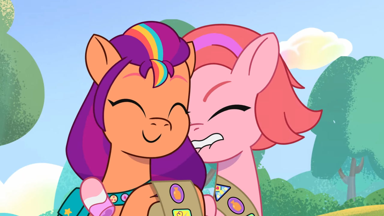 #3205756 - safe, screencap, sunny starscout, windy, earth pony, pegasus, pony, attack of the ...