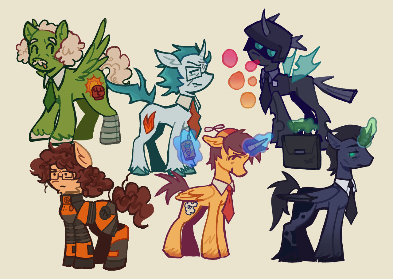 #3206444 - safe, artist:lawldog, alicorn, changeling, earth pony ...