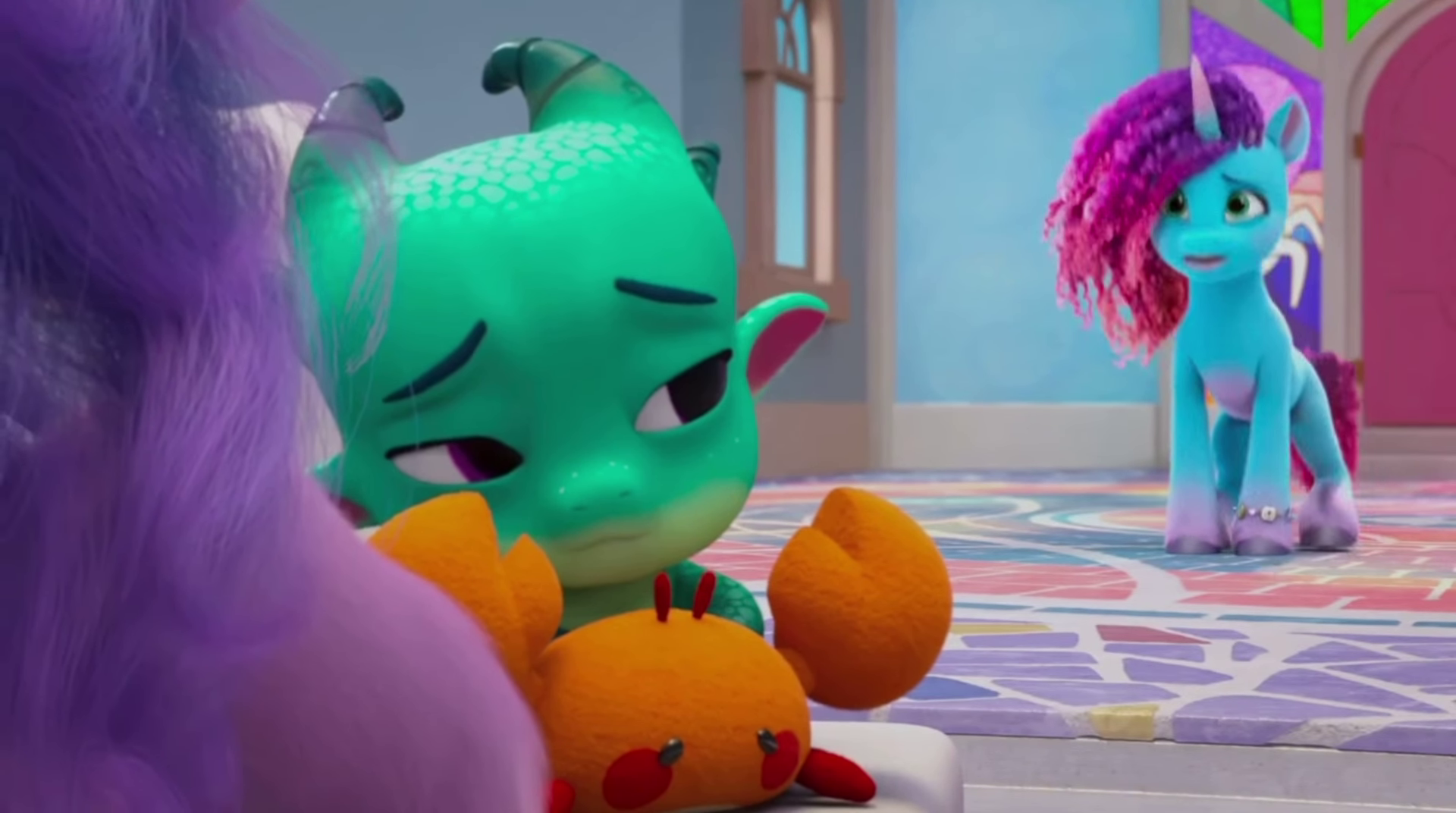 #3206936 - safe, screencap, blue belle (g5), izzy moonbow, minty (g5 ...