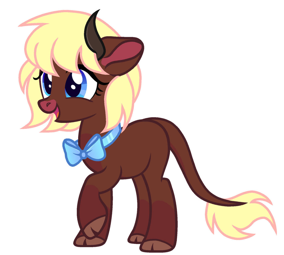 #3207102 - safe, artist:vi45, oc, oc only, cow, cow pony, g4, bowtie ...