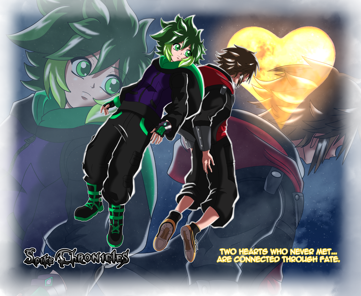 #3207321 - safe, artist:cmacx, spike, human, g4, cloud, heart, human ...