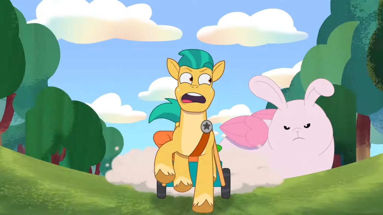 #3207977 - safe, screencap, hitch trailblazer, earth pony, pony, rabbit ...