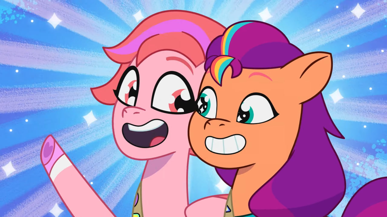 #3208262 - safe, screencap, sunny starscout, windy, earth pony, pegasus, pony, attack of the ...