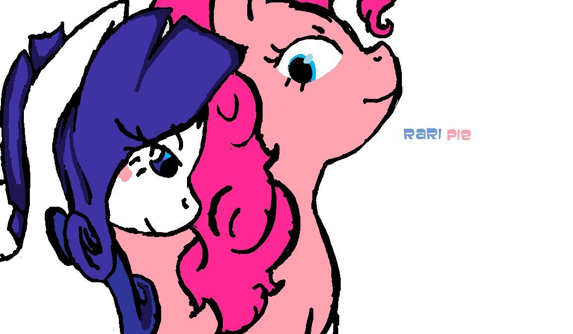 #3208528 - safe, artist:narcelina, pinkie pie, rarity, earth pony, pony ...