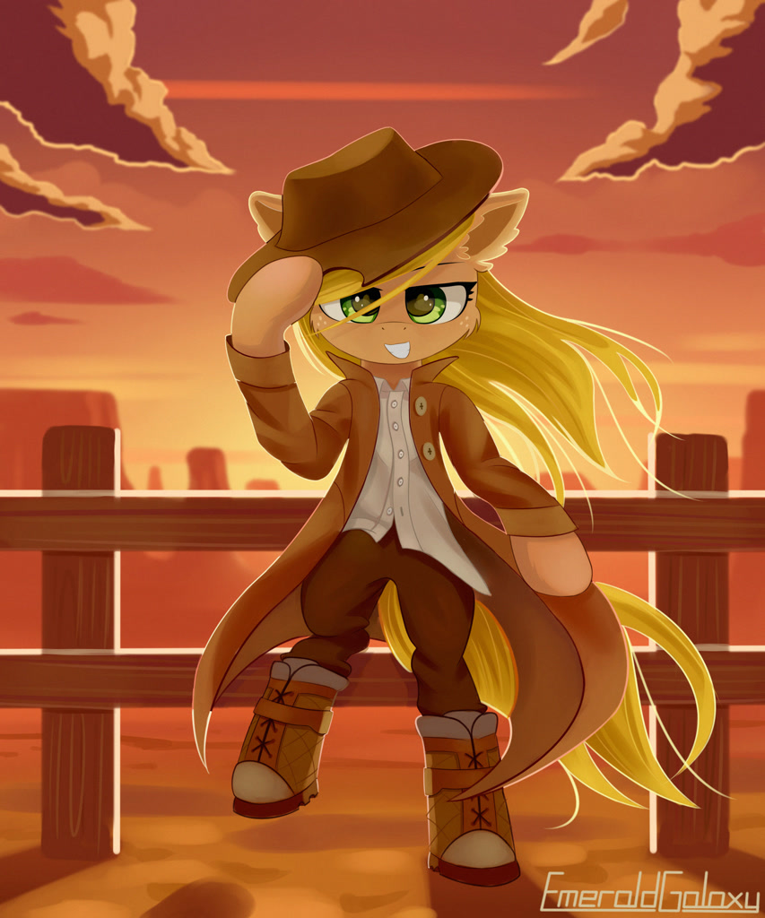 #3208764 - safe, artist:emeraldgalaxy, applejack, earth pony, pony, g4 ...