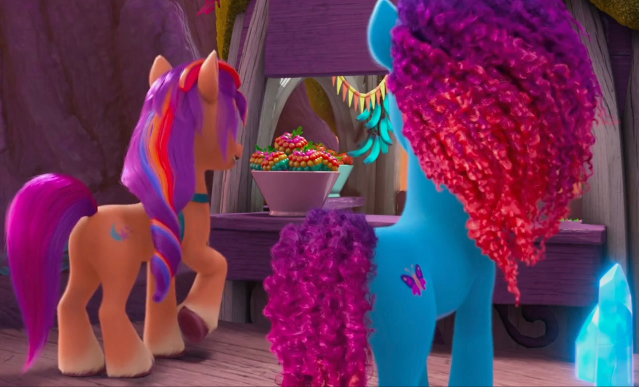 #3209443 - safe, screencap, misty brightdawn, sunny starscout, earth pony, pony, unicorn, family ...