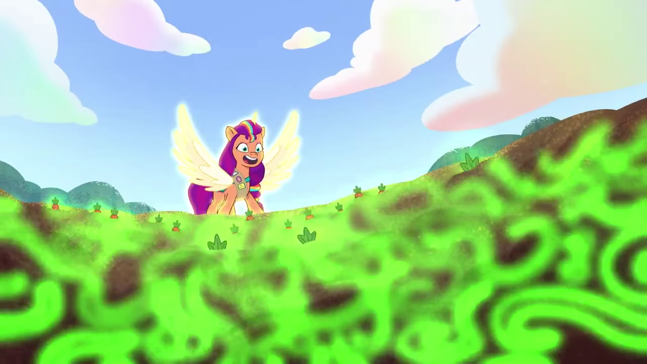 #3209790 - safe, screencap, alphabittle blossomforth, sunny starscout, windy, alicorn, bunnycorn ...