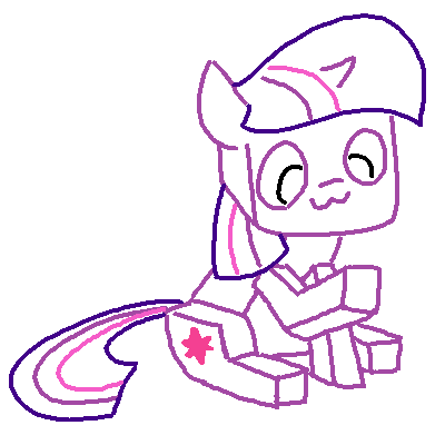 #3194471 - safe, artist:purblehoers, twilight sparkle, pony, unicorn, g4, :3, blocky, female ...