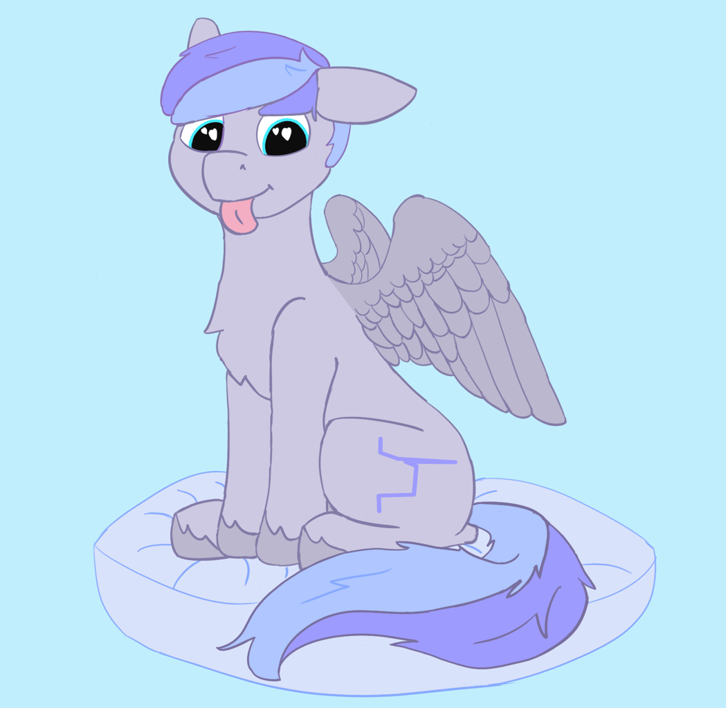 #3195890 - safe, artist:dsksh, oc, oc only, oc:discoordination, pegasus, pony, :p, blue ...