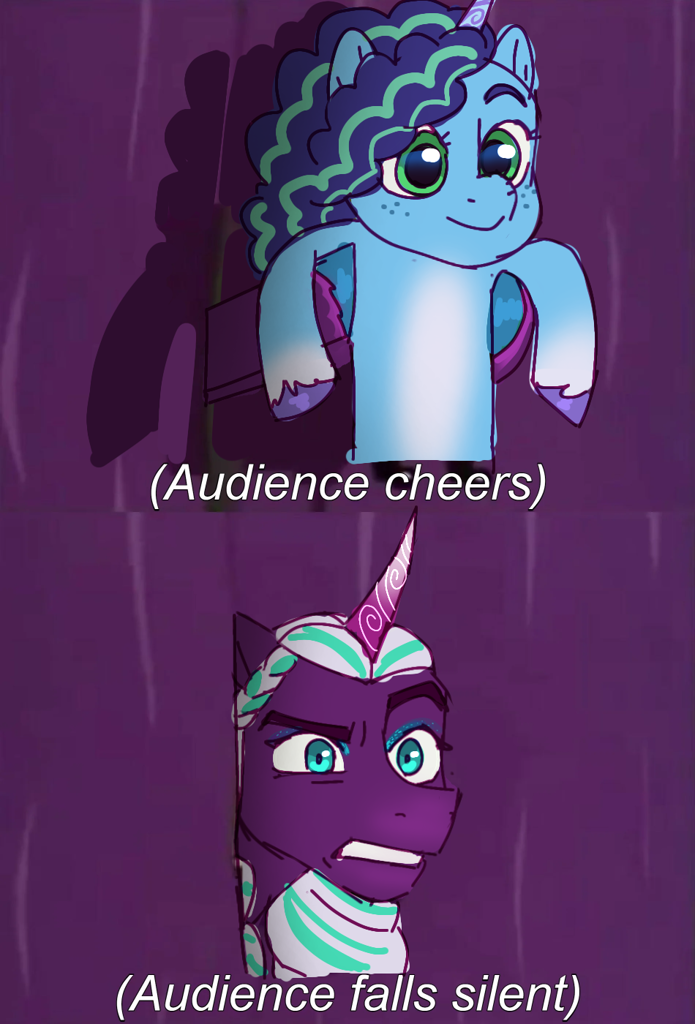 #3196010 - safe, artist:mythical artist, misty brightdawn, opaline arcana, alicorn, pony ...