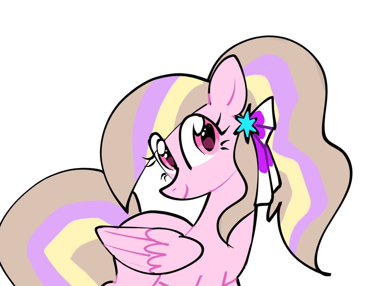 #3196149 - safe, artist:petaltwinkle, oc, oc only, oc:petal twinkle, pegasus, pony, eye clipping ...