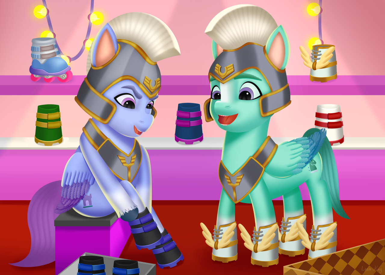 #3197447 - safe, artist:leonkay, thunder flap, zoom zephyrwing, pegasus ...