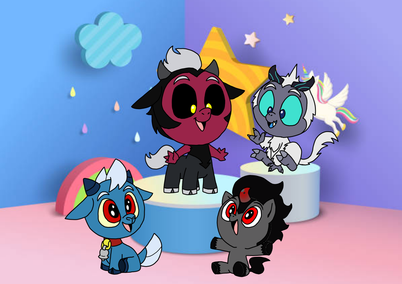 #3197496 - safe, artist:zetikoopa, grogar, king sombra, lord tirek ...