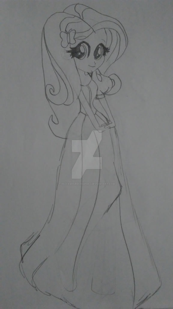 #3272545 - safe, artist:inuyasharocks01862, fluttershy, human ...