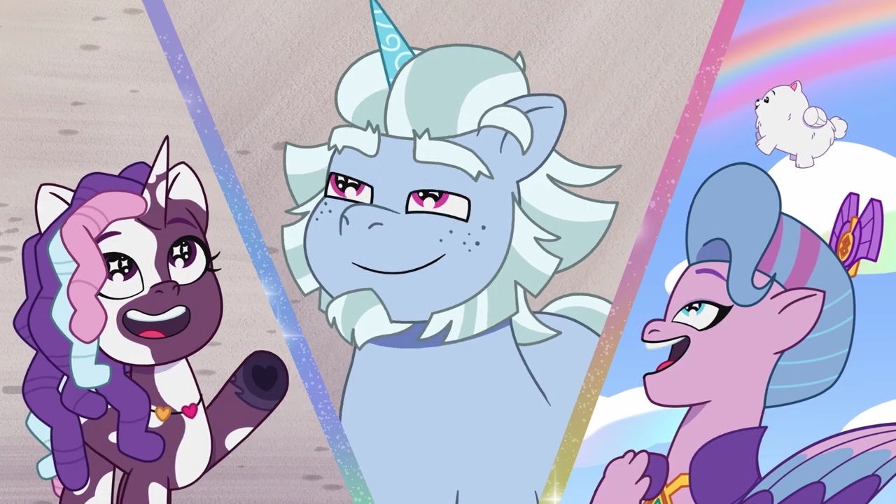 #3278411 - safe, screencap, alphabittle blossomforth, cloudpuff, queen ...