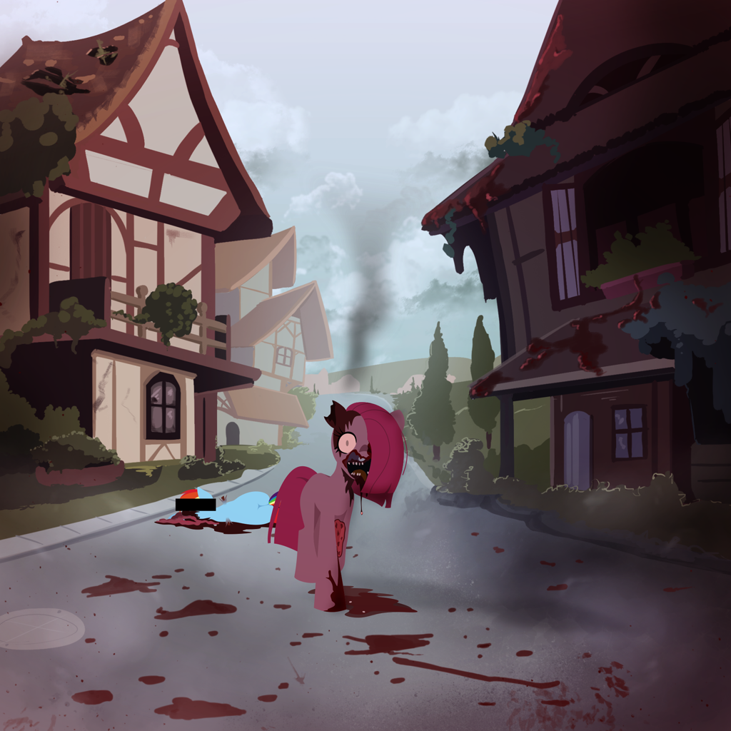 #3278714 - grimdark, grotesque, artist:isaac_pony, pinkie pie, rainbow ...