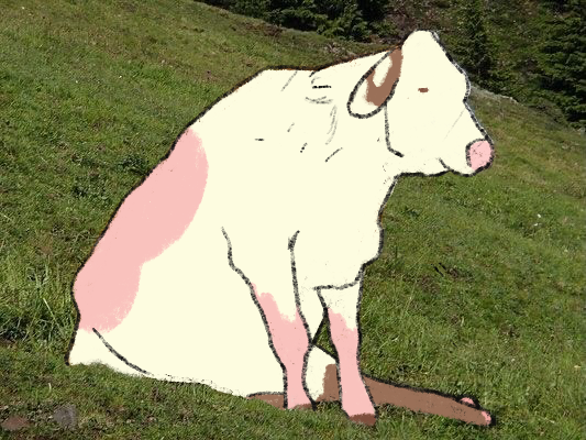 #3278807 - safe, artist:soxoncats, oc, oc only, cow, earth pony, cow oc ...