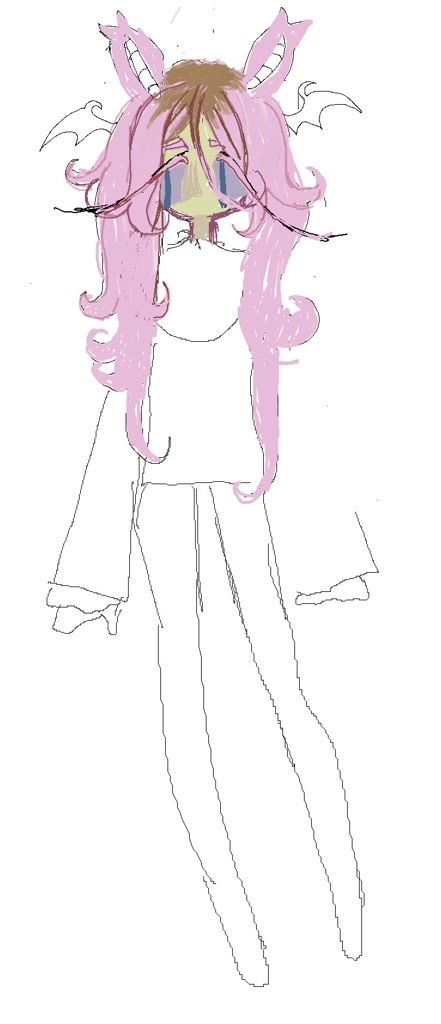 #3279013 - safe, artist:dddddaxie998839, fluttershy, bat pony, anthro ...