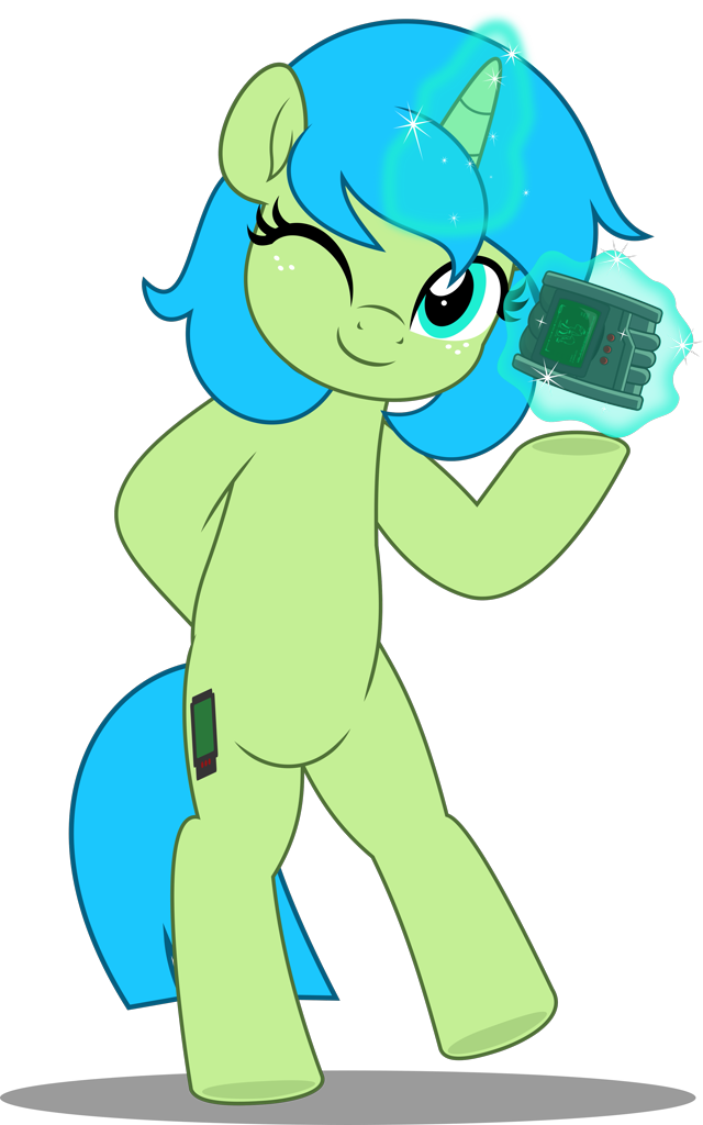 #3280466 - safe, artist:jhayarr23, oc, oc only, oc:littlepip, unicorn, fallout equestria ...