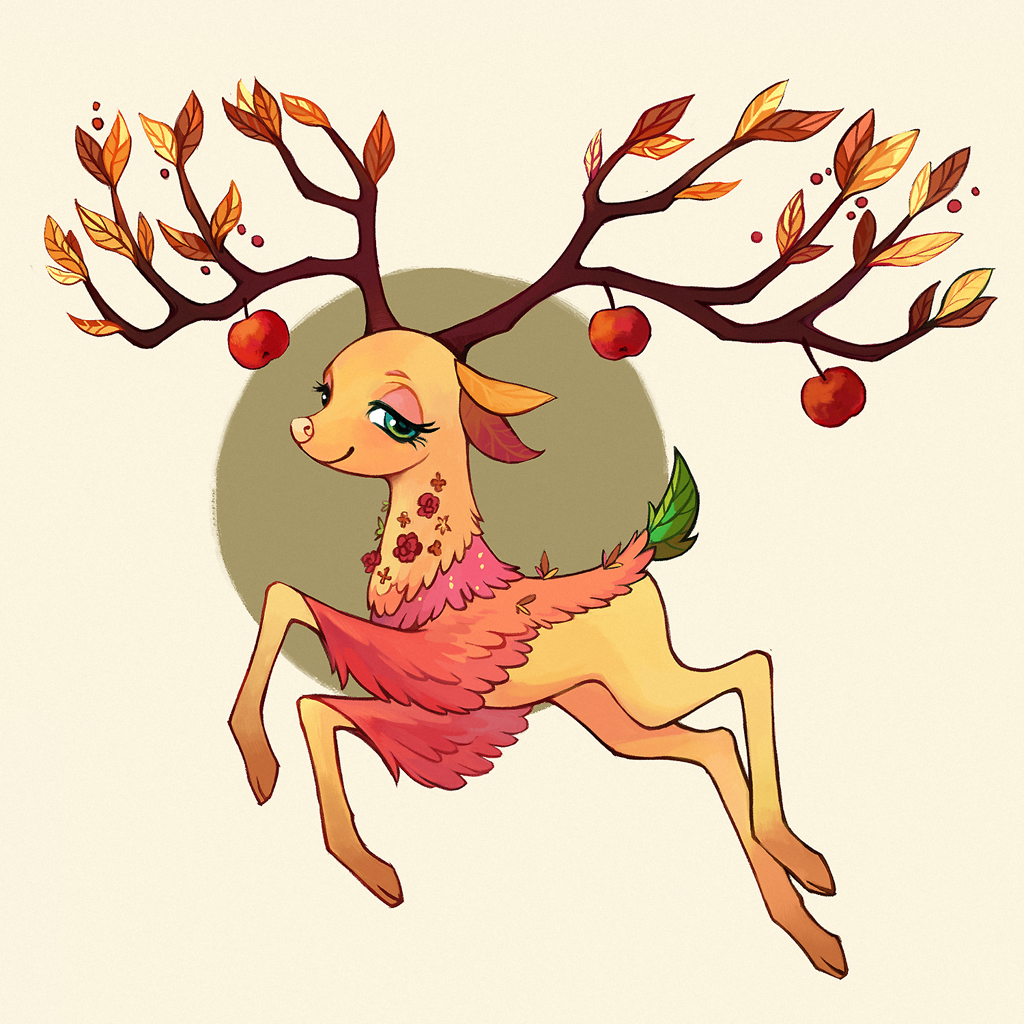#3281353 - safe, artist:weird--fish, the great seedling, deer ...